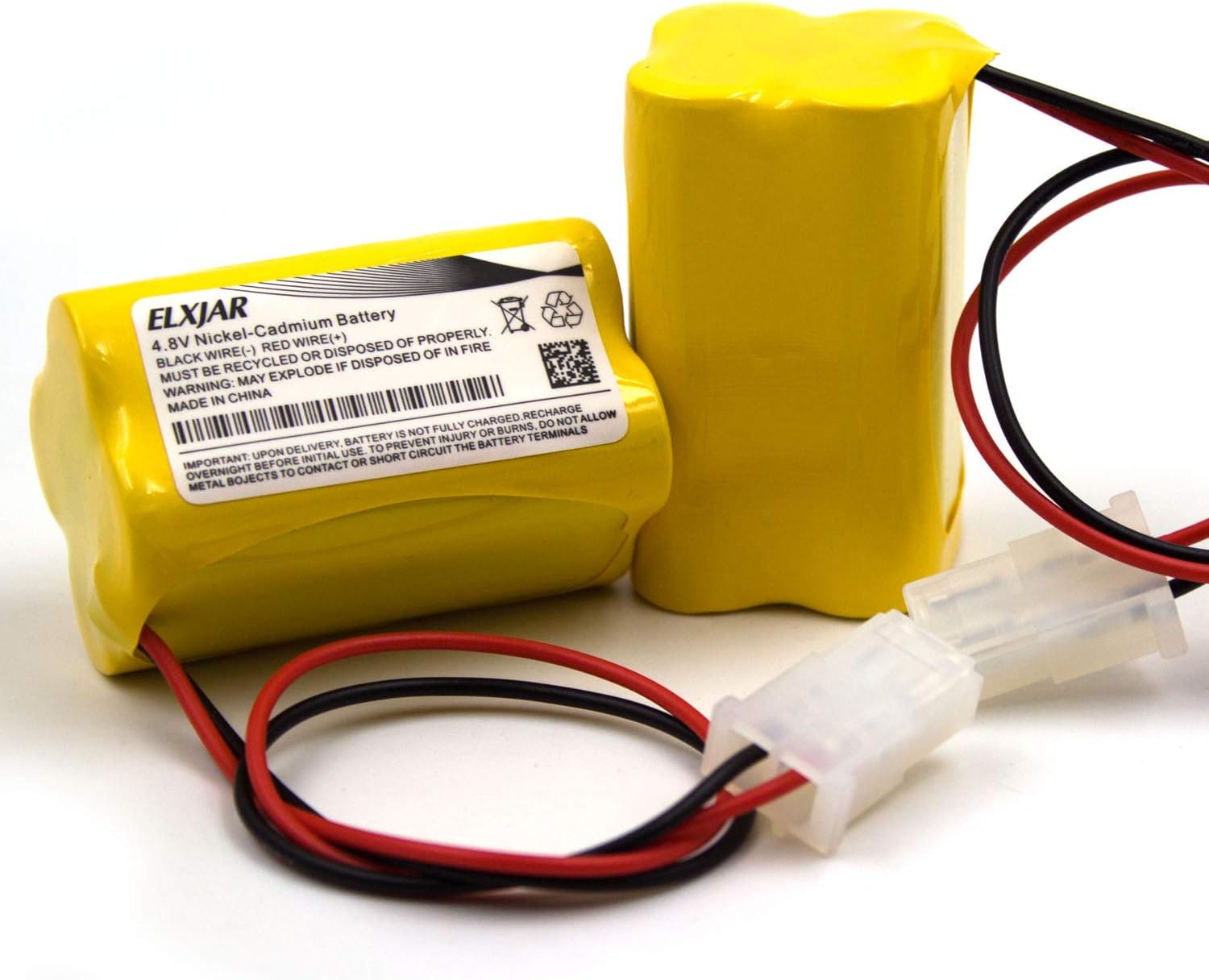 Amazon.com: elxjar (2-Pack) 4.8V 800mAh Ni-CD AA Battery Pack ...