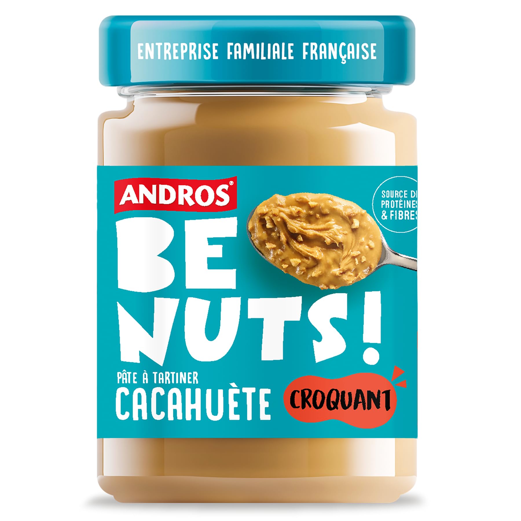 Andros Be Nuts - Pâte à tartiner Cacahuète - Croquant - 325G : Amazon.fr: Epicerie