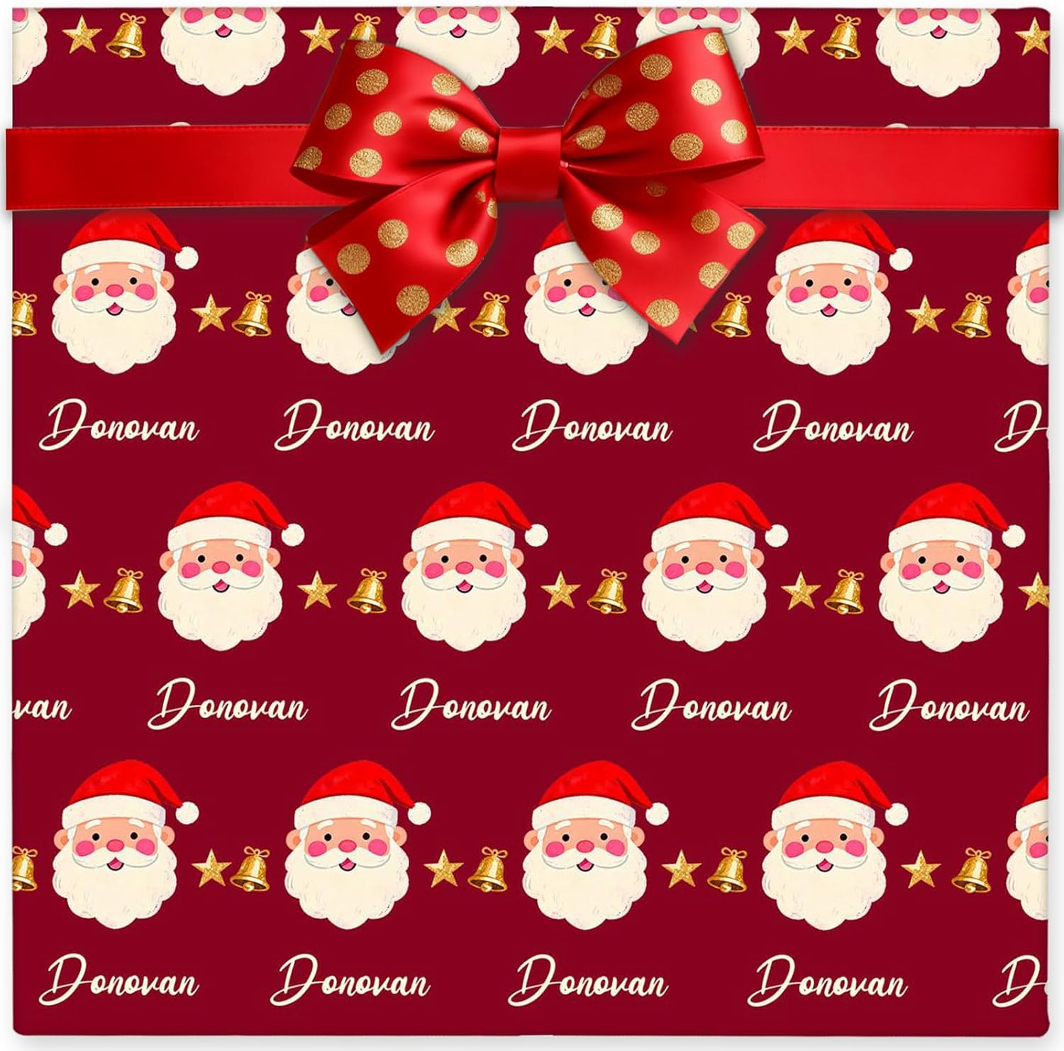 Amazon.com: coolenious Personalized Christmas Wrapping Paper Rolls ...