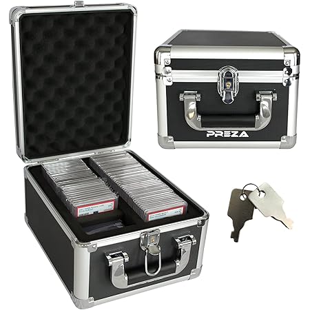 Amazon.com: PREZA Trading Card Case - Graded Card Storage Box Display ...