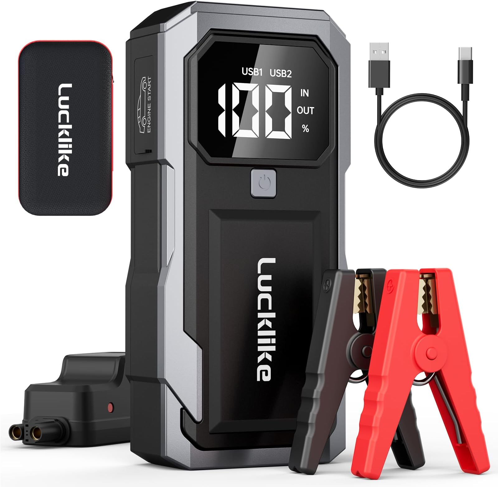 TREKURE 6000A Jump Starter with Air Compressor 160PSI, 45W Charging Car ...