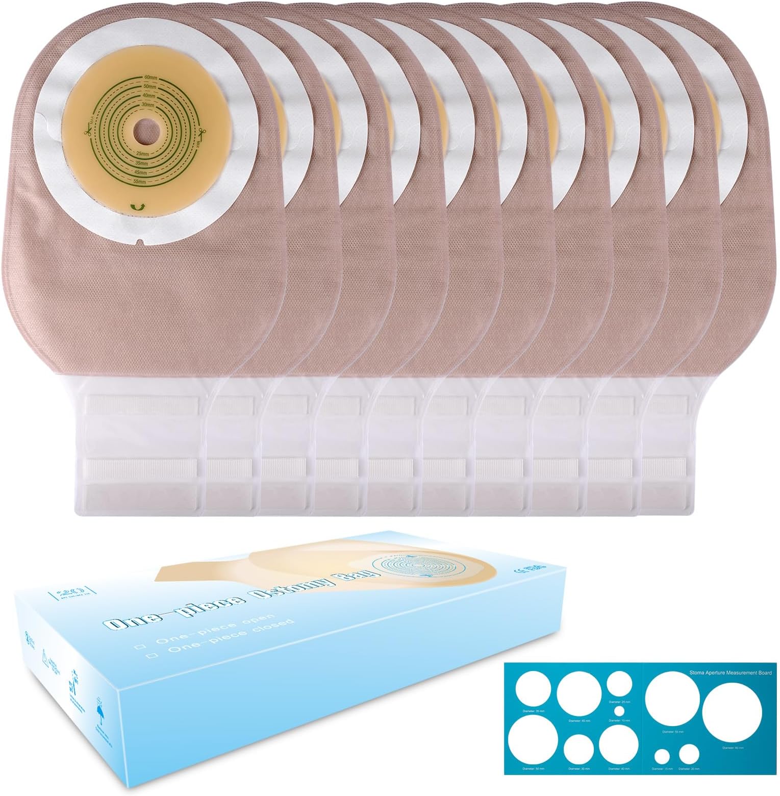 Amazon.com: 20PCS Ostomy Supplies, Colostomy Bags, One Piece Drainable ...