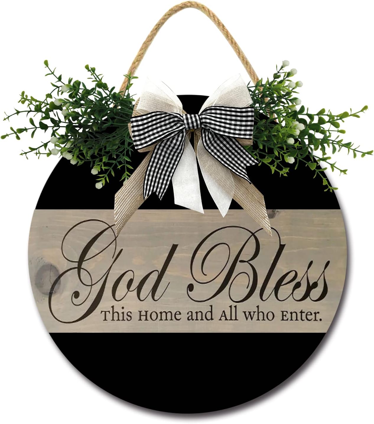 Amazon.com: God Bless This Home and All Who Enter Front Door Sign Funny ...