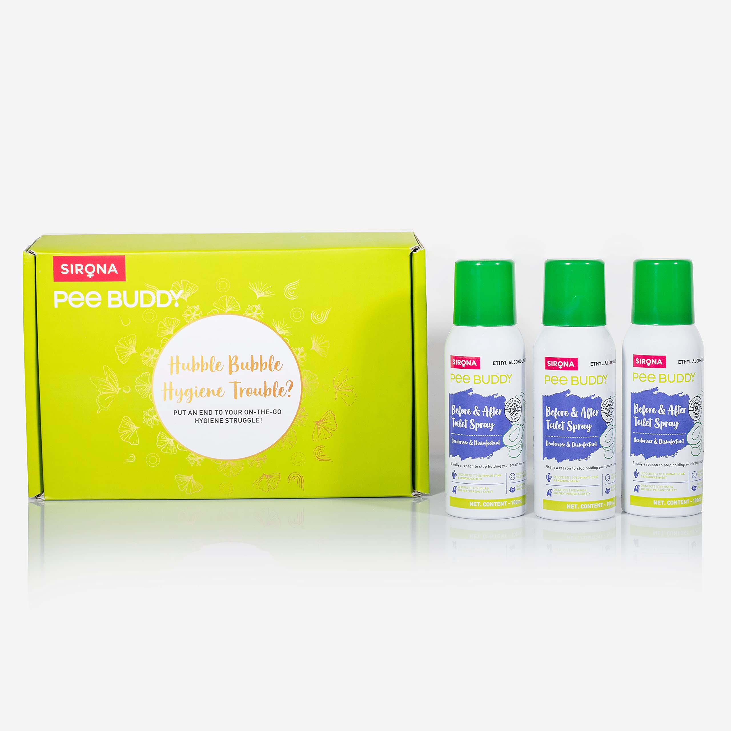 Buy PEE BUDDY Toilet Seat Sanitizer Spray - 100 ml (Buy 2 Get 1 Free ...