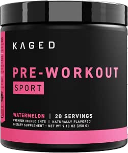 Amazon.com: Kaged Sport Pre Workout Powder for Men & Women, Watermelon ...
