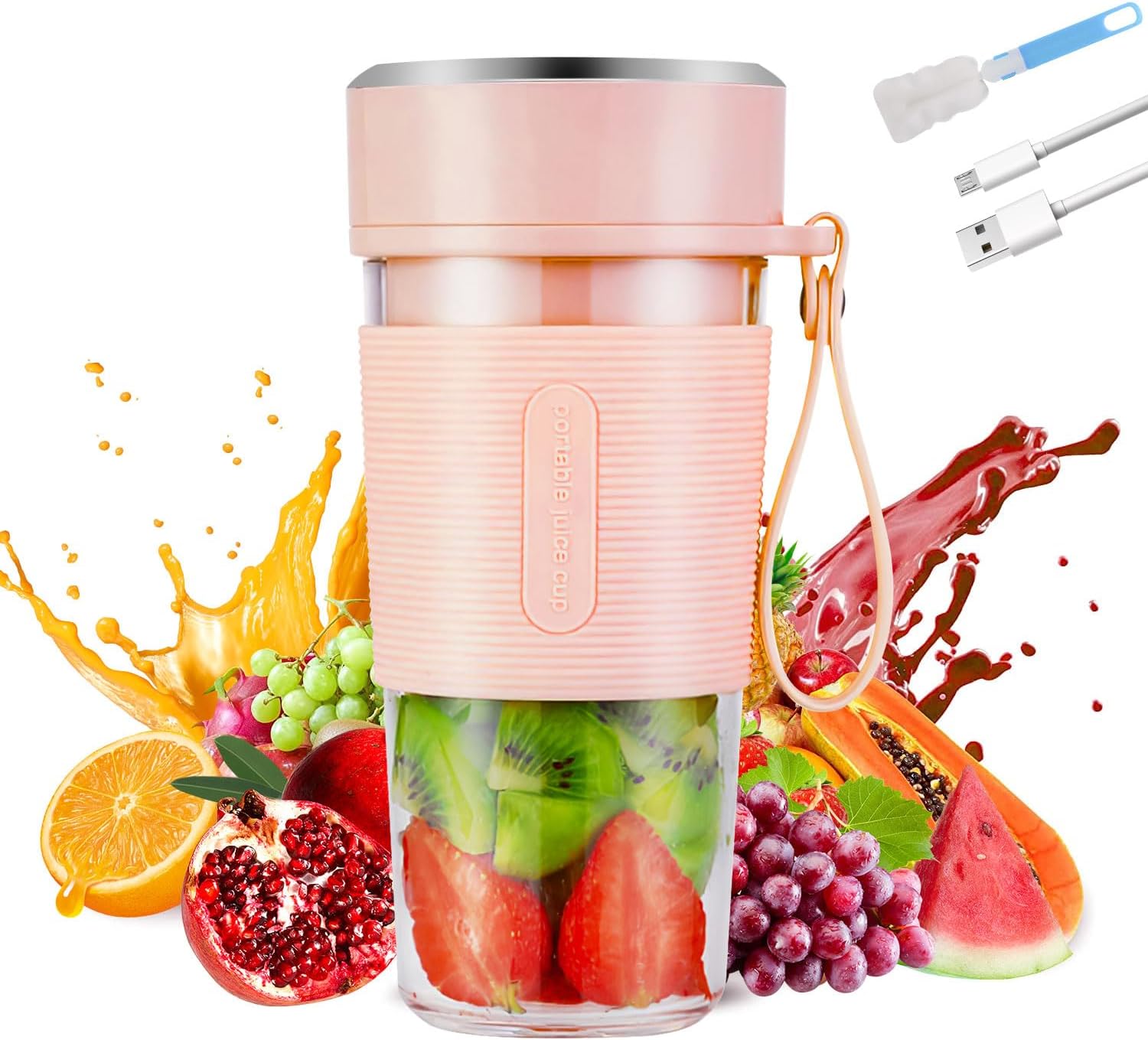 Mini Licuadora Portatil, Vaso Licuadora Portátil de 300 ML, Mini Vaso ...