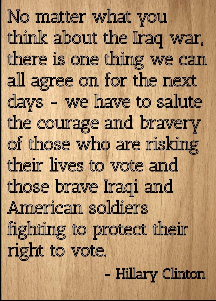 Hillary Iraq War Quotes