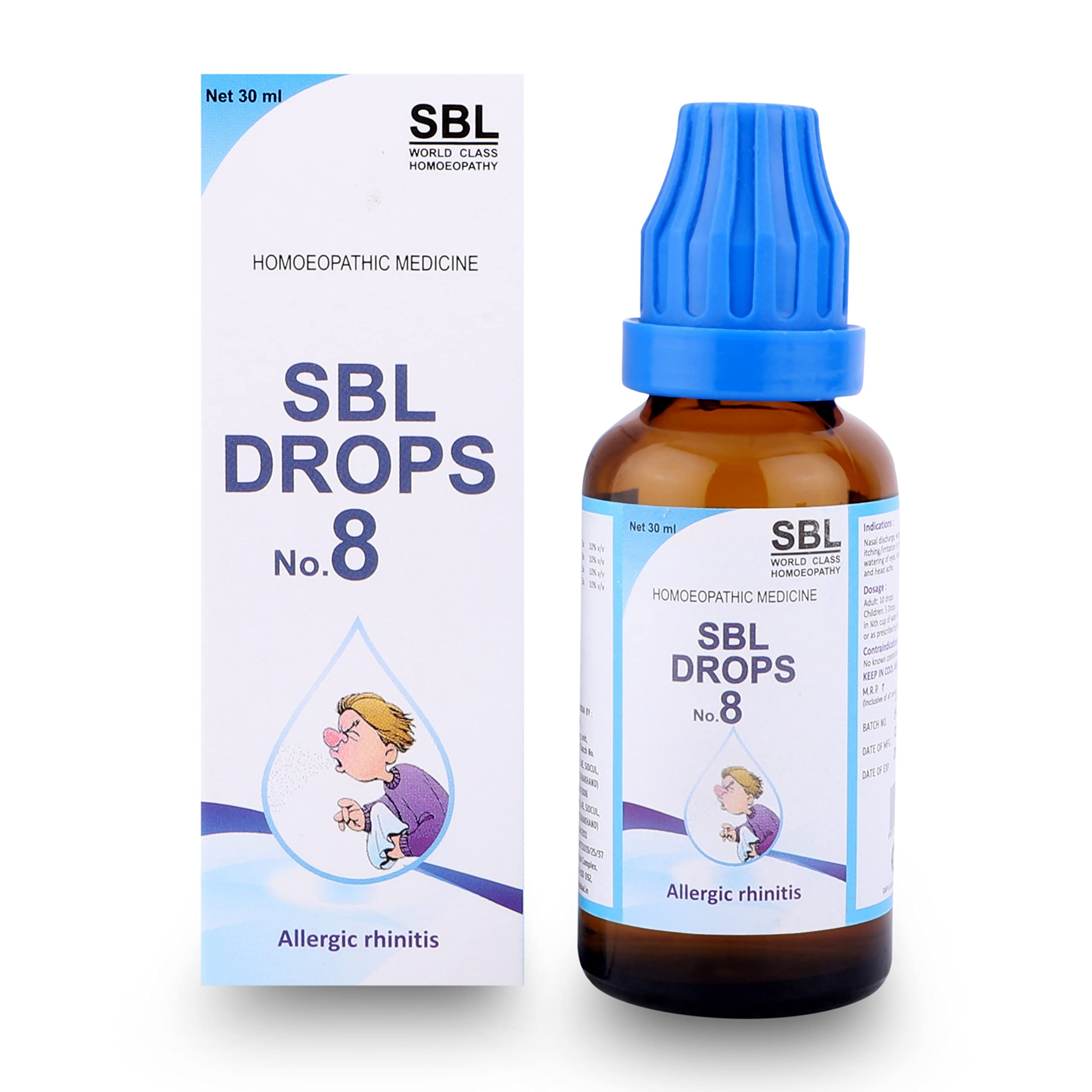 Buy SBL's Drops No. 8 (For Allergic Rhinitis) - 30 ML |Pack Of 1 ...