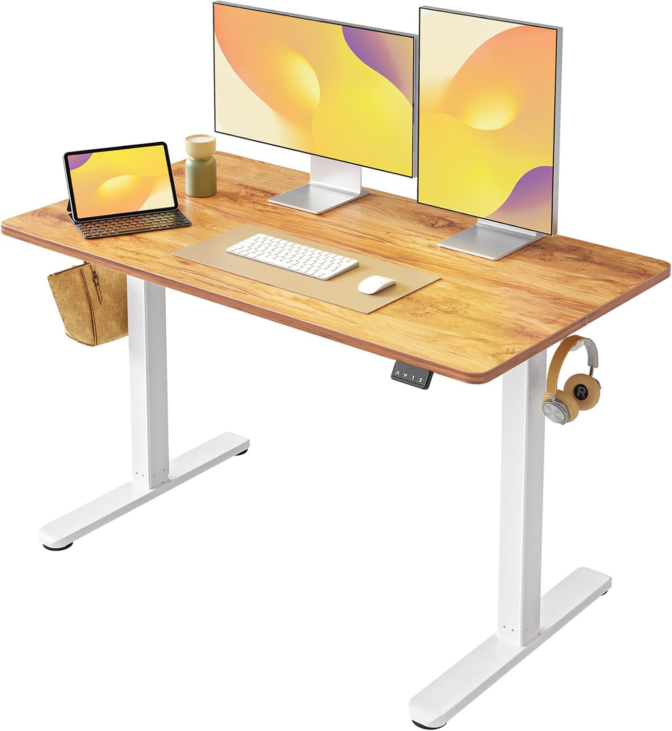 Amazon.com: FEZIBO Electric Standing Desk, Height Adjustable Stand up ...