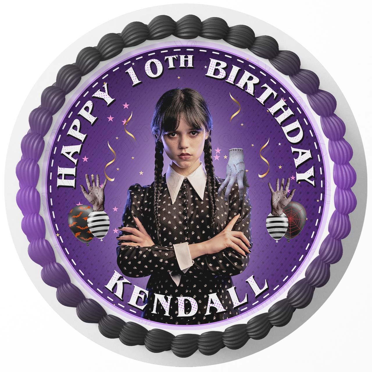 Amazon.com: Cakecery Wednesday Adams Family Kids Edible Cake Topper ...