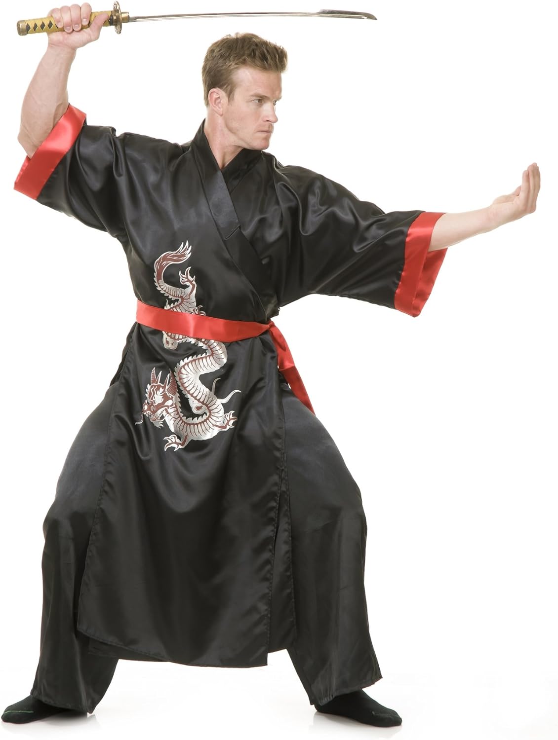 Amazon.com: Rubies Men's Samurai Costume, Red, Large : Clothing, Shoes ...