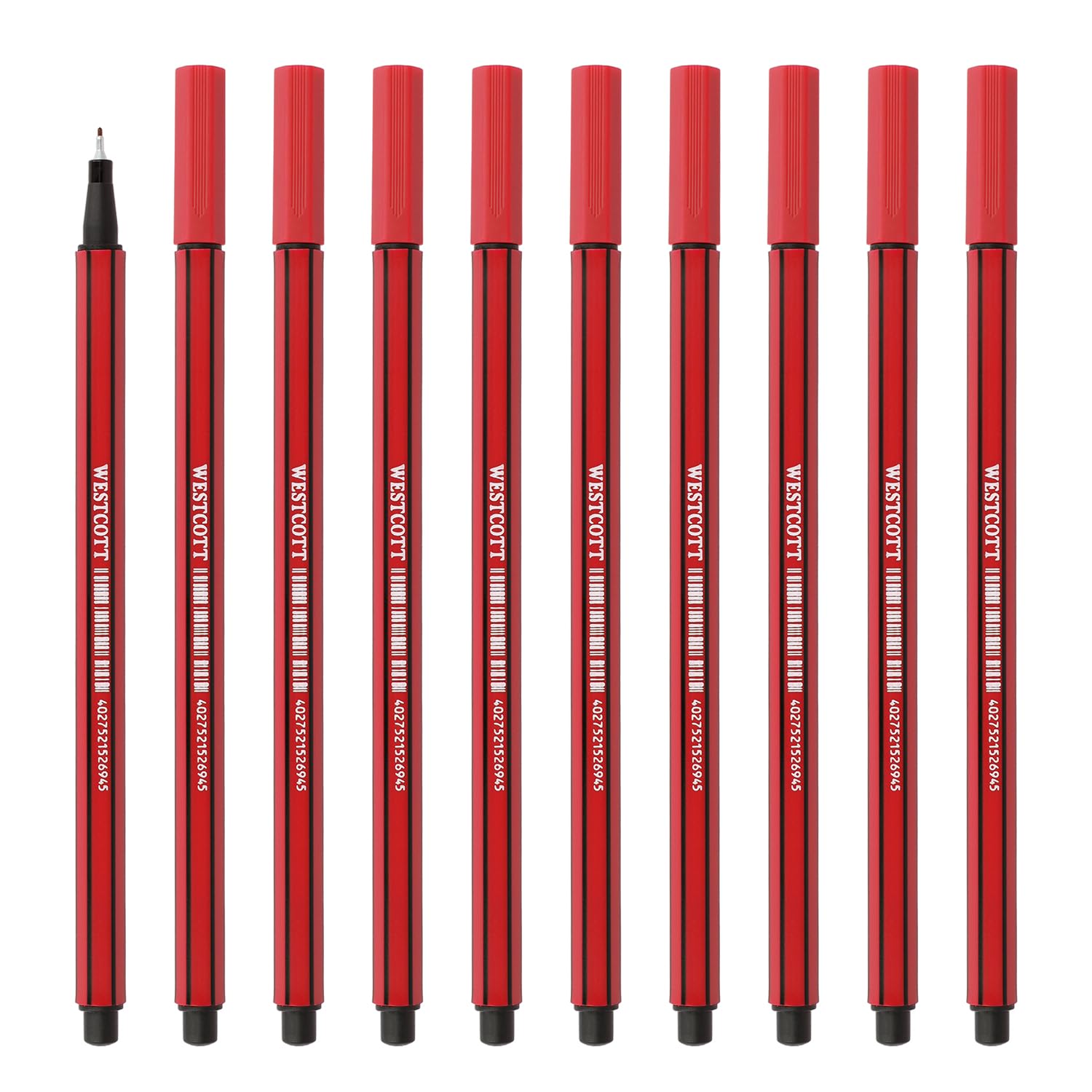 Westcott fineliner red 10 pieces | 10-pack premium fineliner with 0.4mm ...
