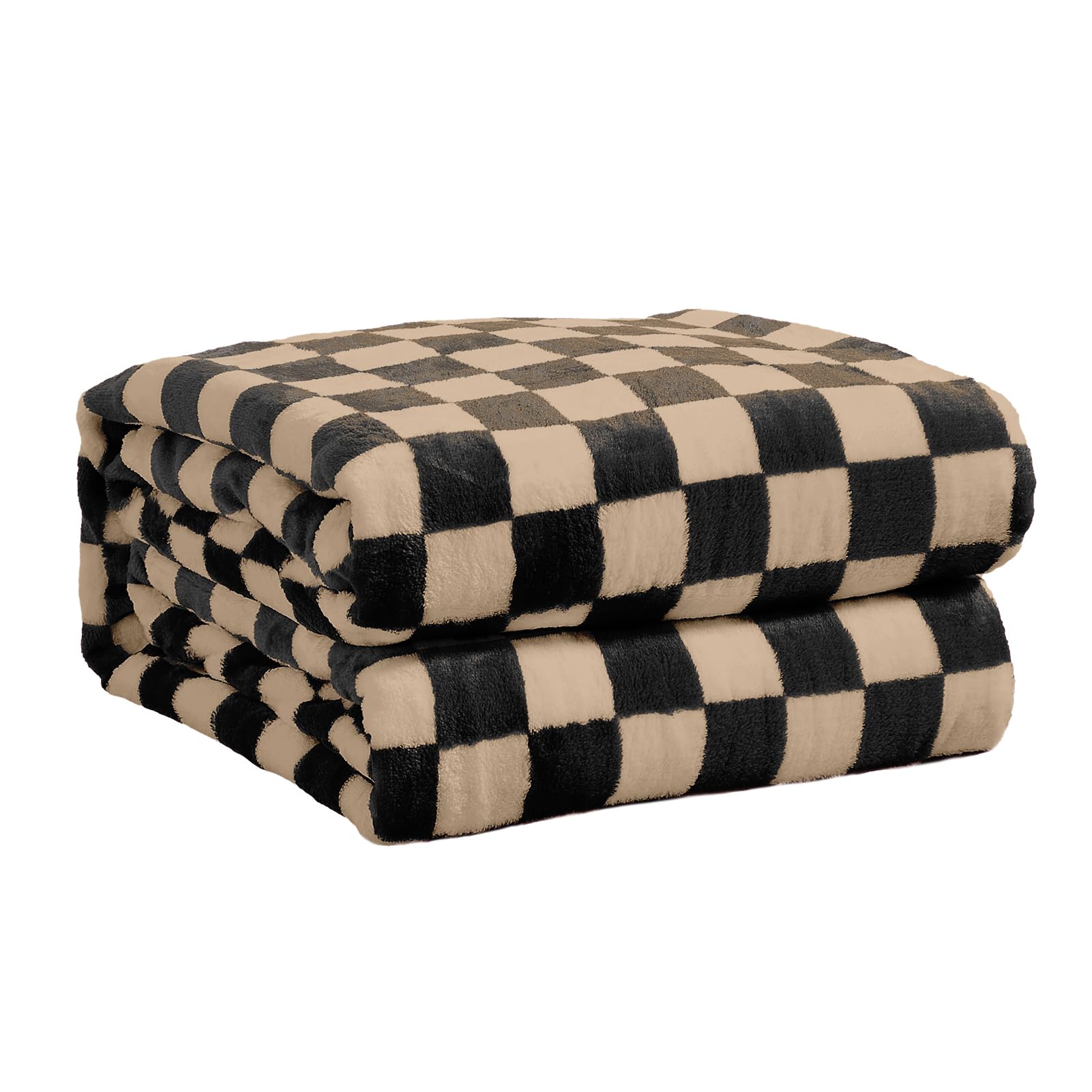 Amazon.com: FY FIBER HOUSE Checkered Flannel Fleece Throw Blanket Soft ...