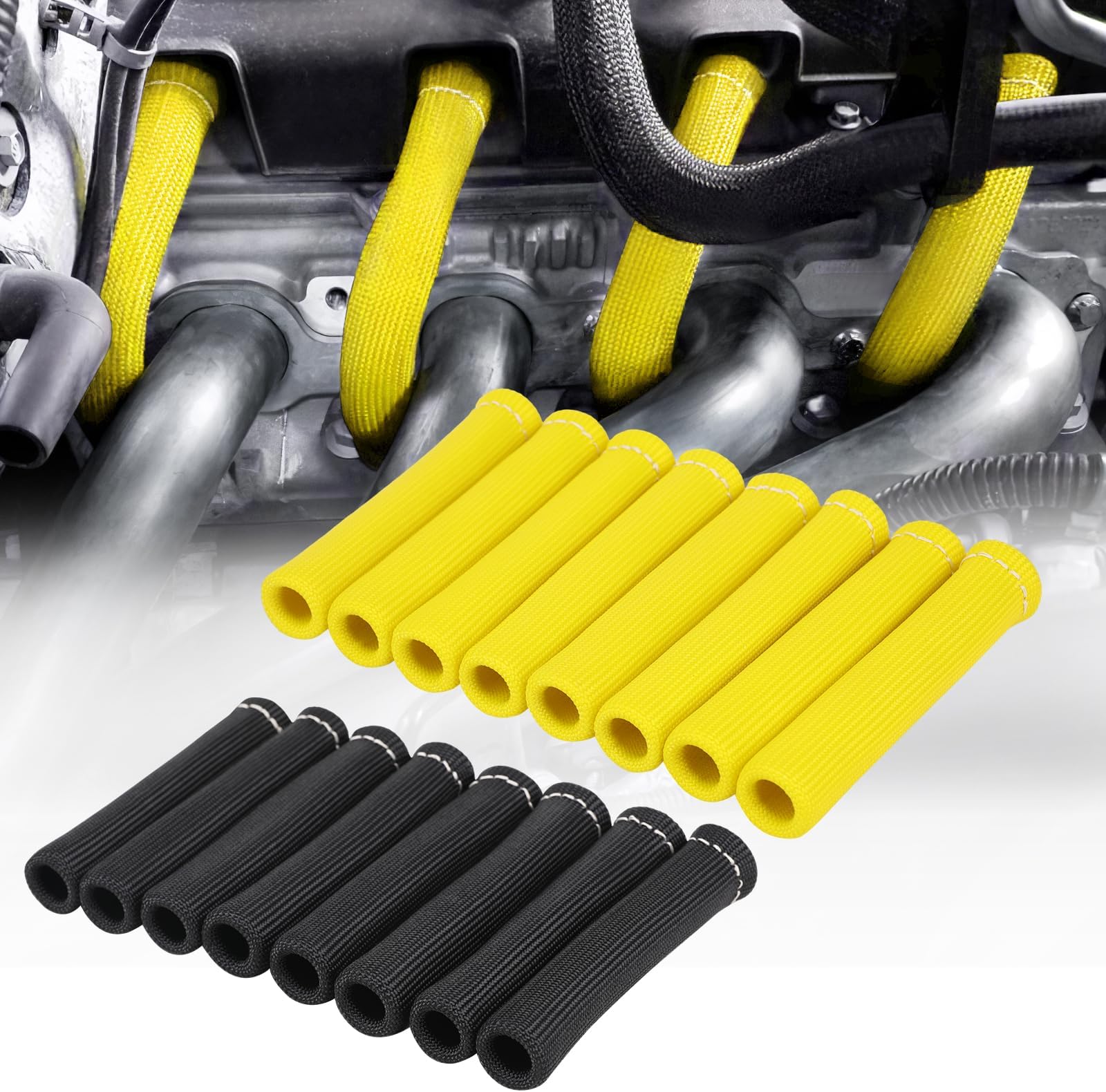 Amazon.com: SHINEHOME 16PCS Spark Plug Wire Boots Heat Shield Protector ...