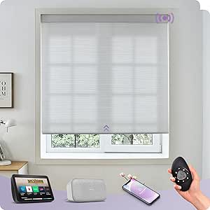 Amazon.com: Graywind Custom Smart Cellular Shades 60% Blackout Compatible with Alexa Google 3/8 ...