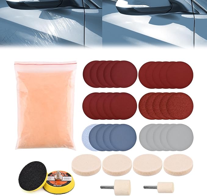 Amazon.com: EMVANV Glass Polishing Kit, 39Pcs/Set Glass Scratch Remover ...
