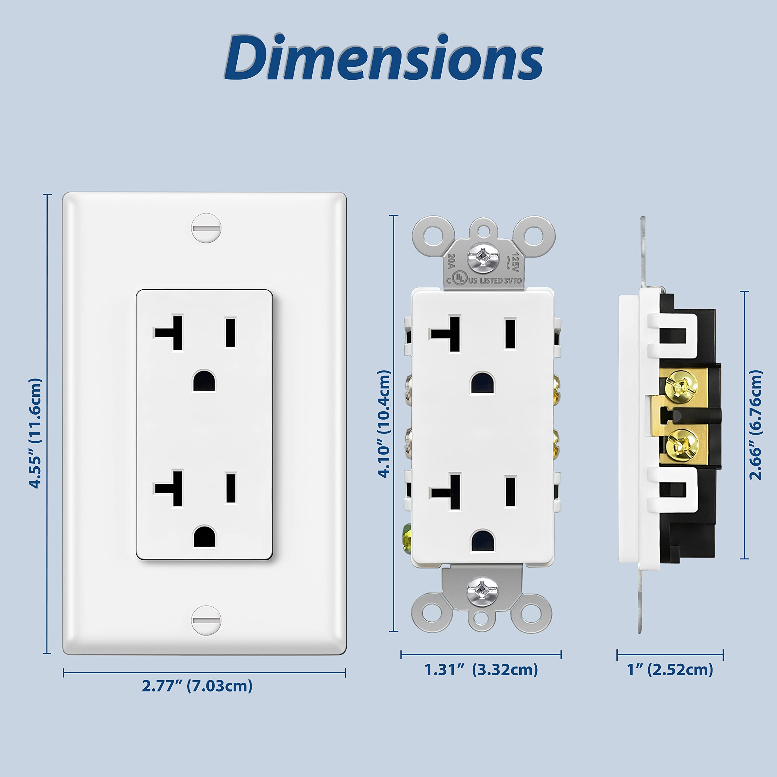 Snapklik.com : ELECTECK 12 Pack Standard Decorator Electrical Wall ...