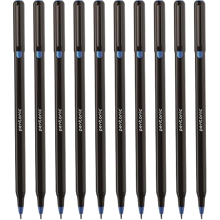 Pentonic Plastic Linc Ball Point Pen Blue Ink-Pack of 10 : Amazon.co.uk ...