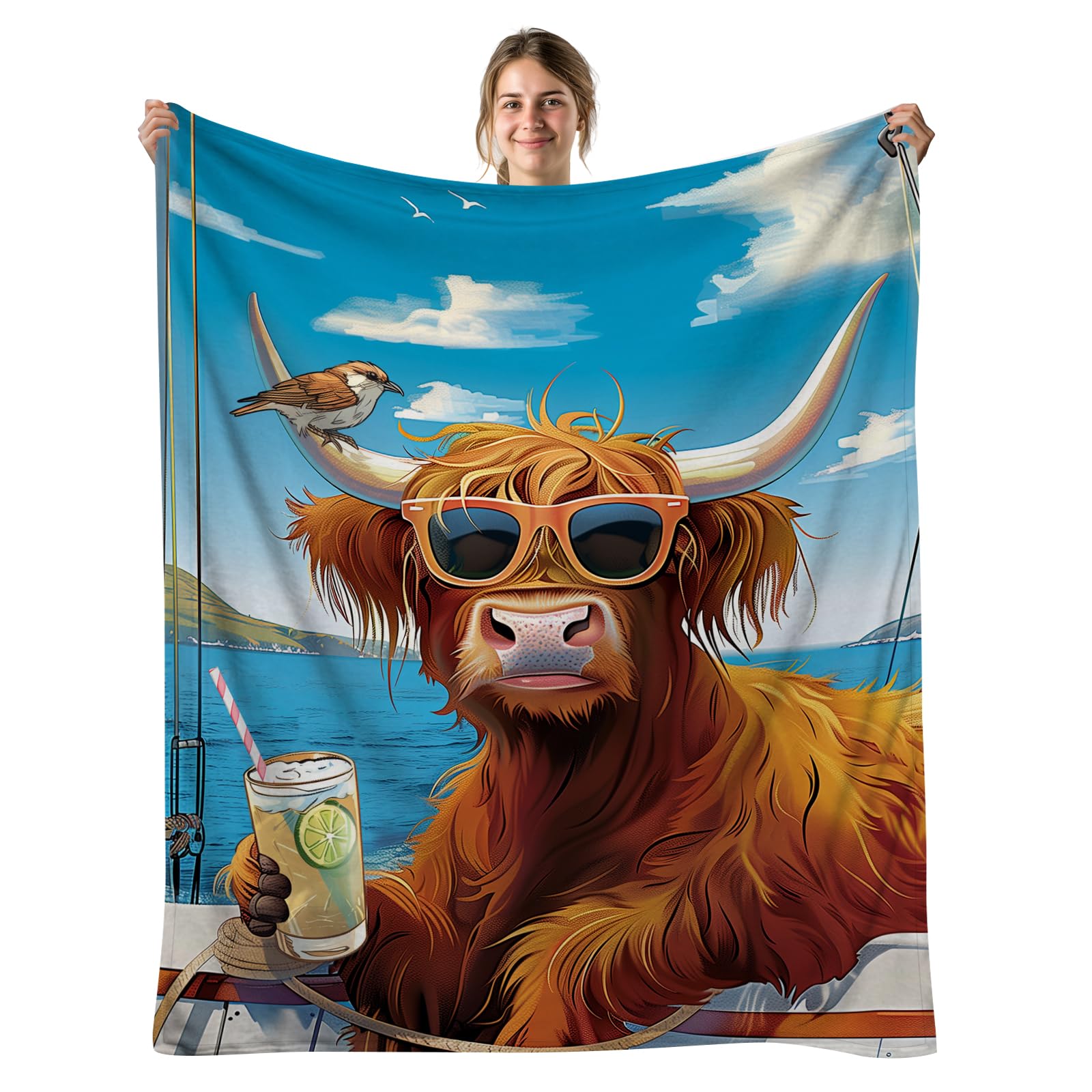 Amazon.com: SKT T1 Highland Cow Blanket, Highland Cow Gifts, Funny ...