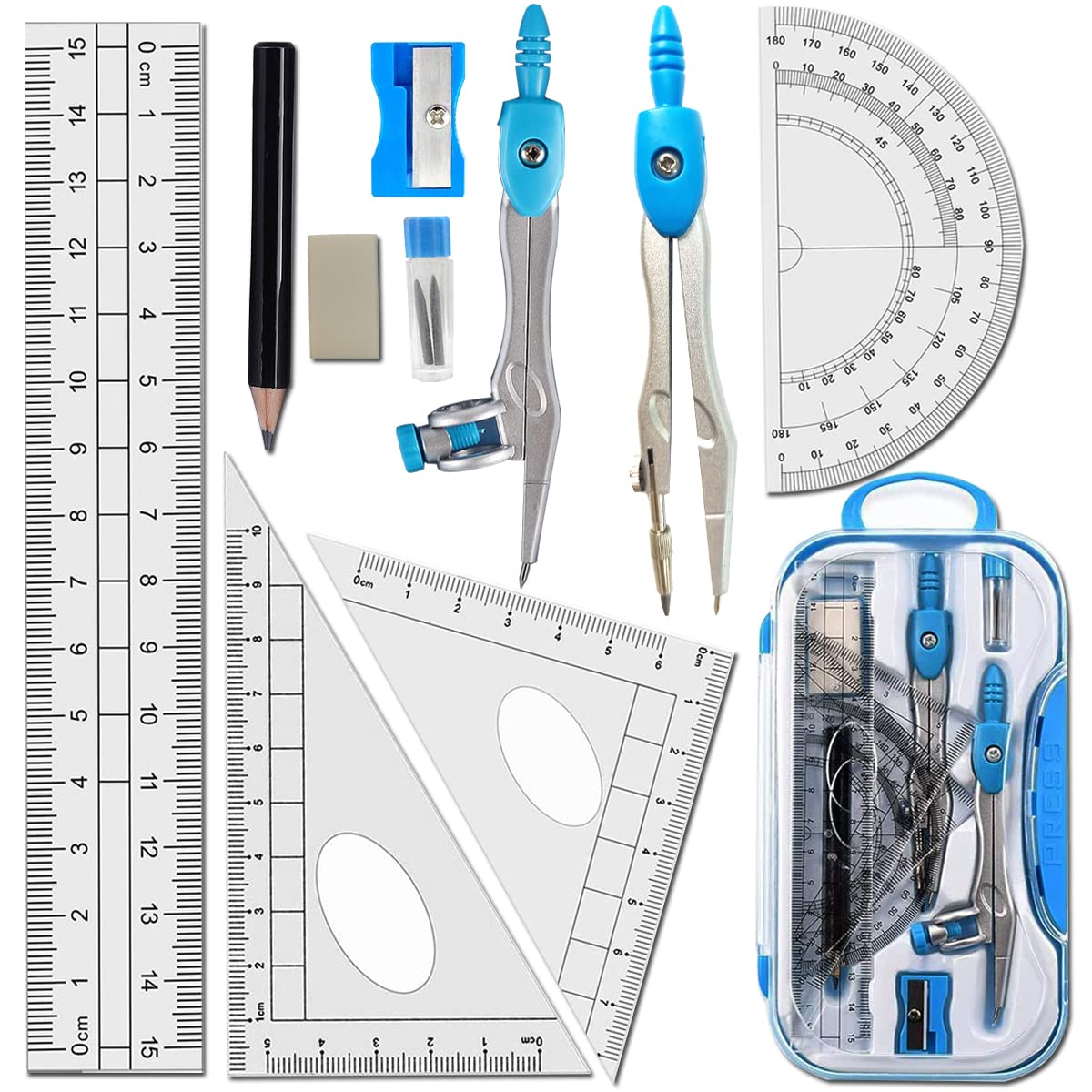 Wei Secret Drafting Compass And Rulers Set 10 Pack Geometry ...