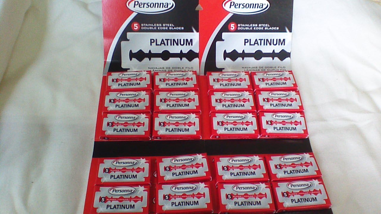 Amazon.com: Personna Platinum Red Chrome Double Edge Stainless Steel ...