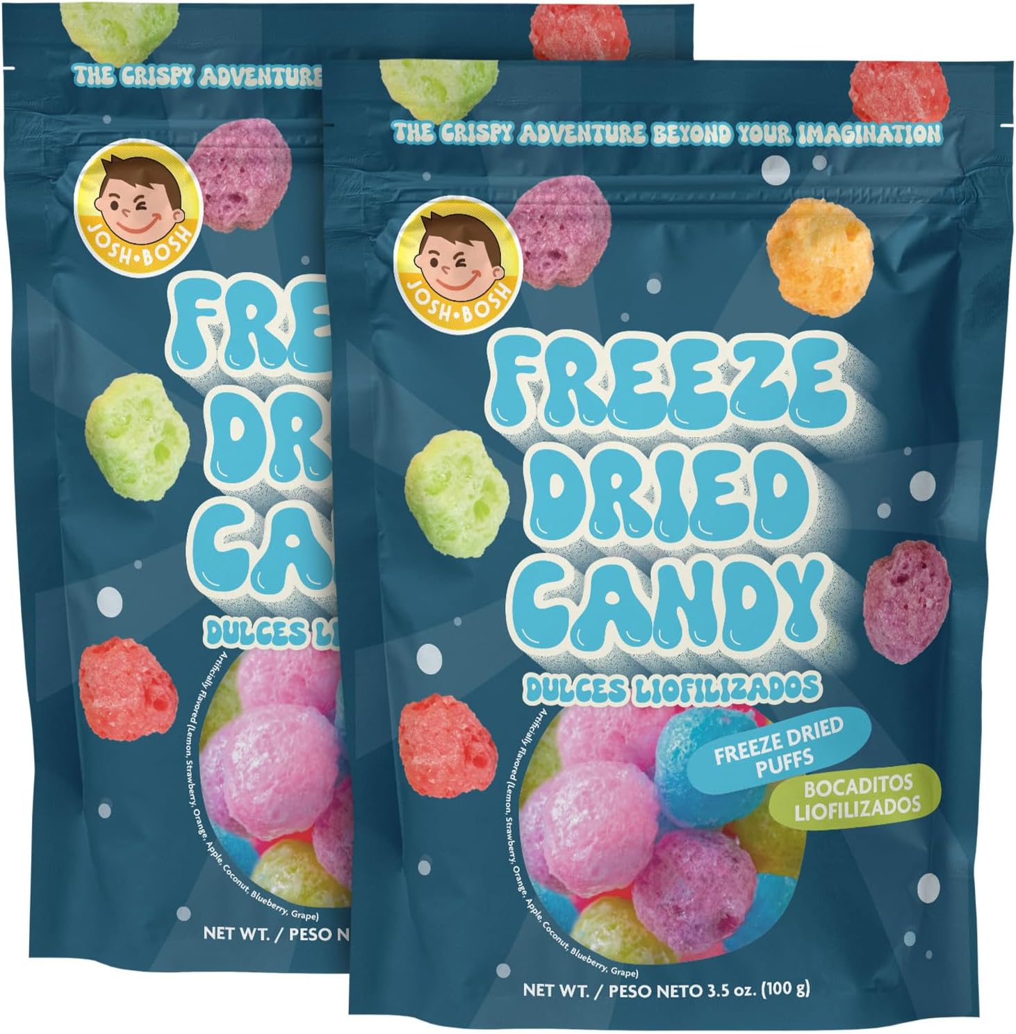 Amazon.com : Josh Bosh Freeze-Dried Candy, Puffs, Crunchy & Airy Hard ...