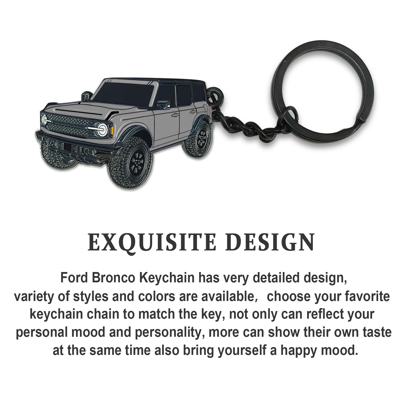 Snapklik.com : Glahorse For Ford Bronco Keychain4 Door Metal Keychain ...