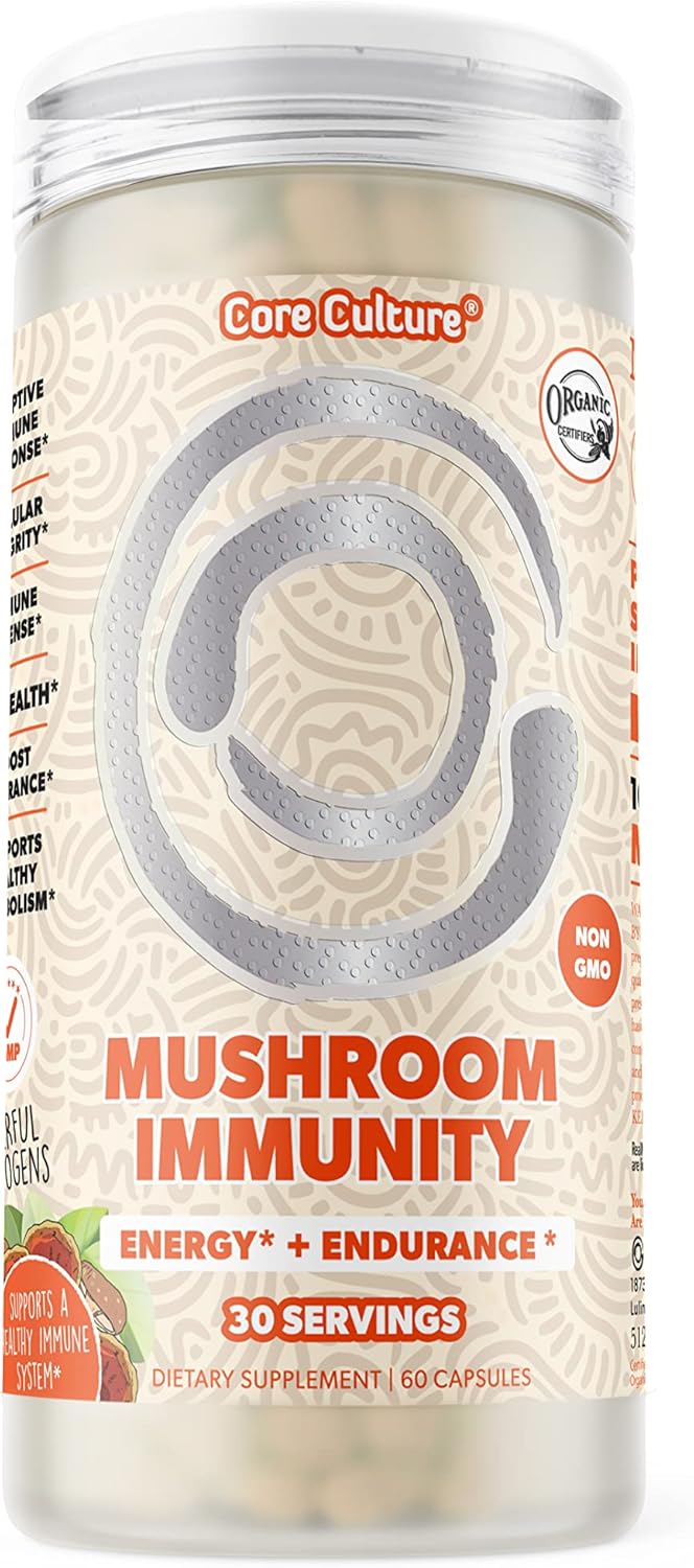 Amazon.com: Mushroom Immunity Capsules by Core Culture, Mushrooms Powder Blend of Lions Mane ...