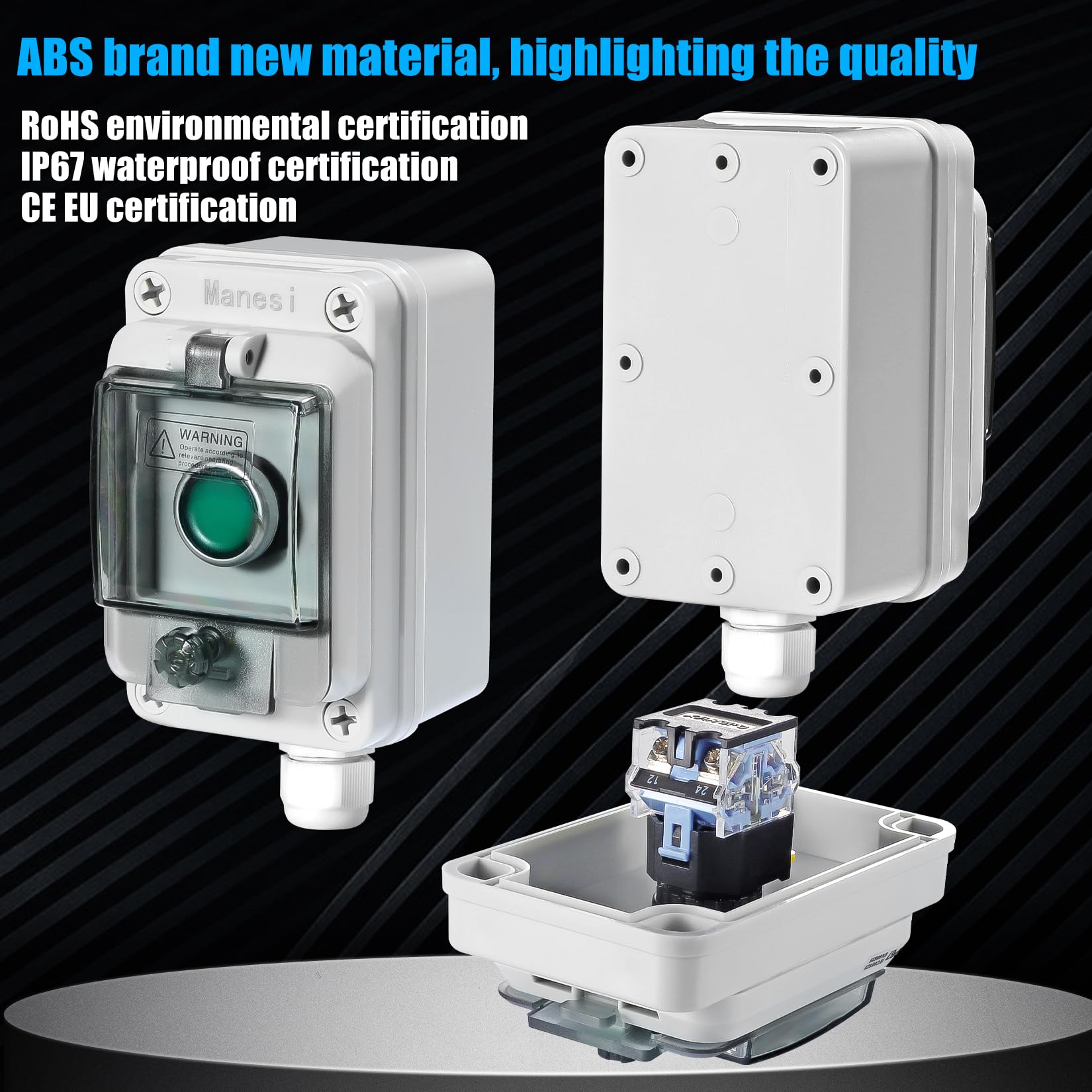 Snapklik.com : Push Button Box Push Button Switch Station Box Momentary ...