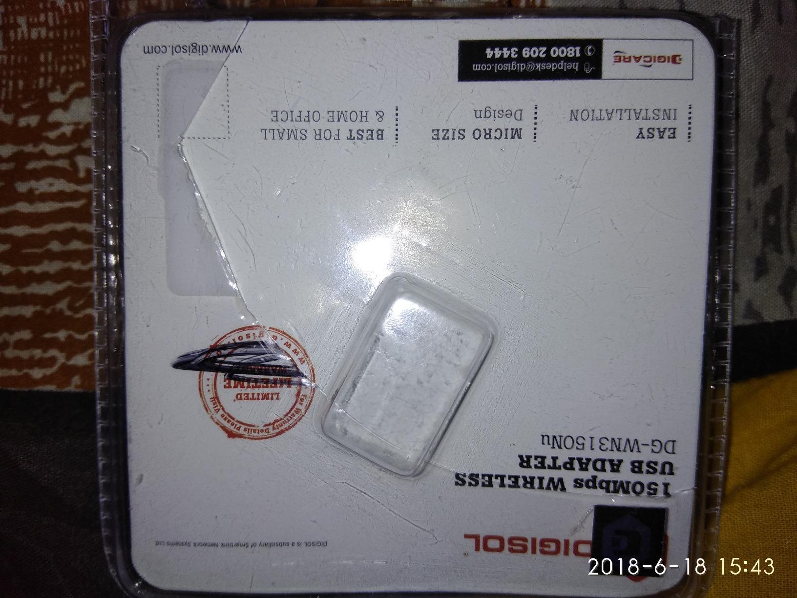 DIGISOL 802.11n 150Mbps Wireless Micro USB Adapter DG-WN3150Nu (H/W Ver ...