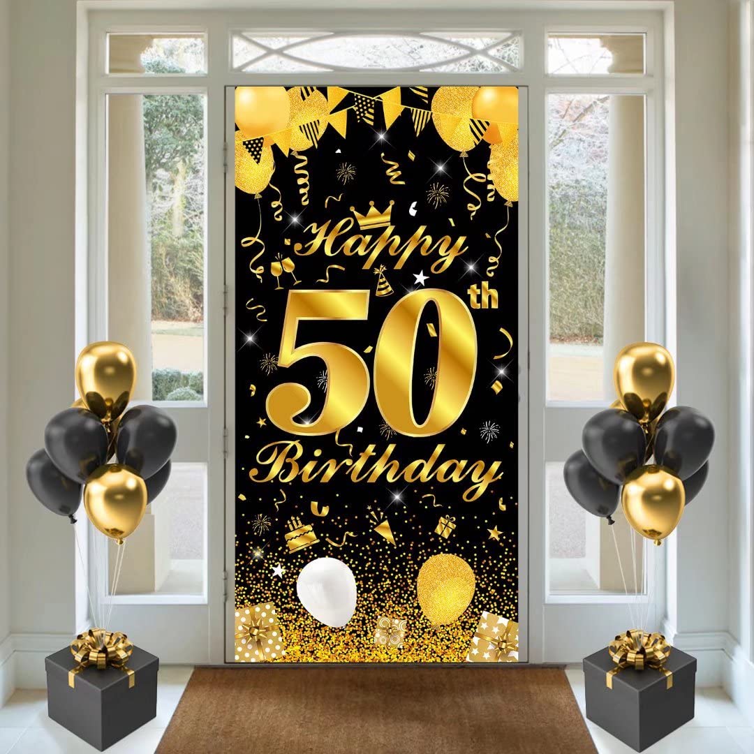50th Birthday Banner 50th Birthday Decorations For Him 50th Banner ...