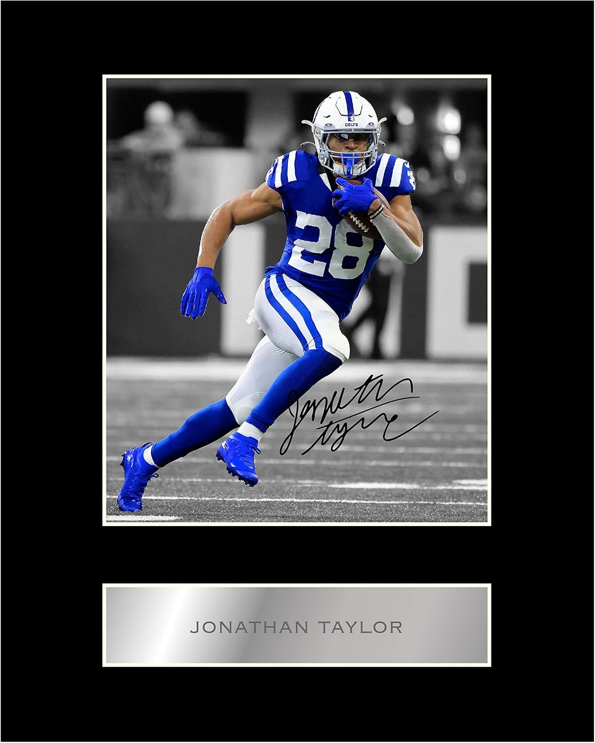 Amazon.com: Jonathan Taylor Pre Printed Signature Signed Mounted Photo ...