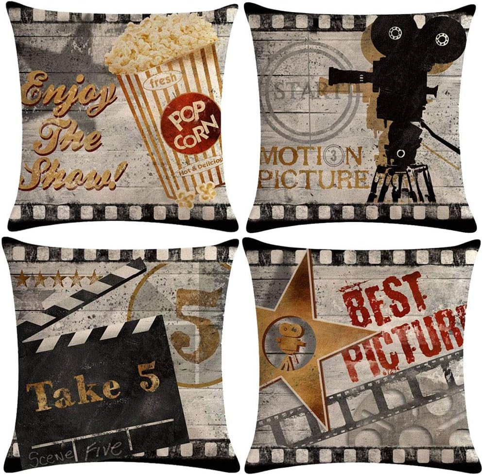 Amazon.com: ULOVE LOVE YOURSELF 4pack Vintage Cinema Poster Pillow ...