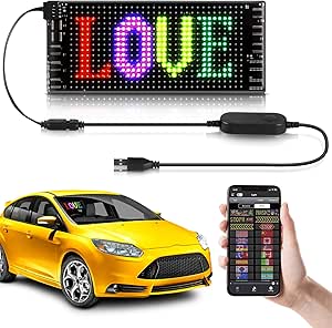 Amazon.com: 6.7''x2.8'' LED Sigh for Car, Car Light Sign, USB ...