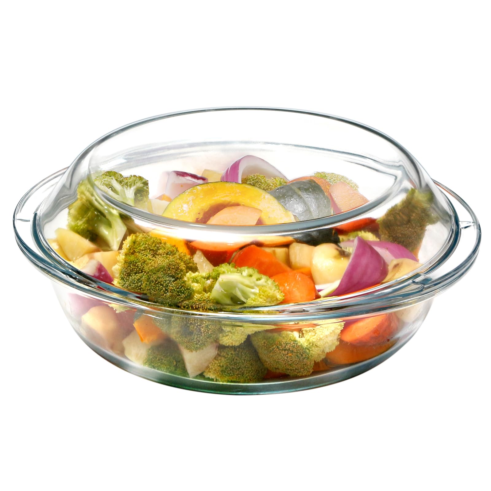 Snapklik.com : Mini-9 Inch (60 OZ) Round Glass Casserole Dish
