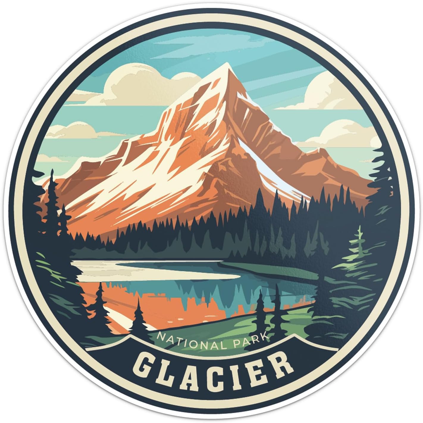 Amazon.com - Glacier National Park Sticker - Waterproof Outdoor Vinyl ...