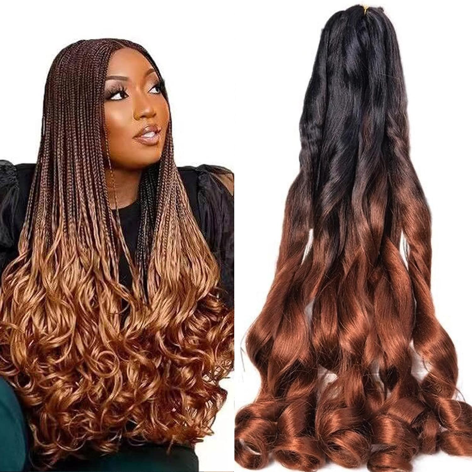 French Curl Braiding Hair Extensions for Braiding Crochet Braids Hair ...