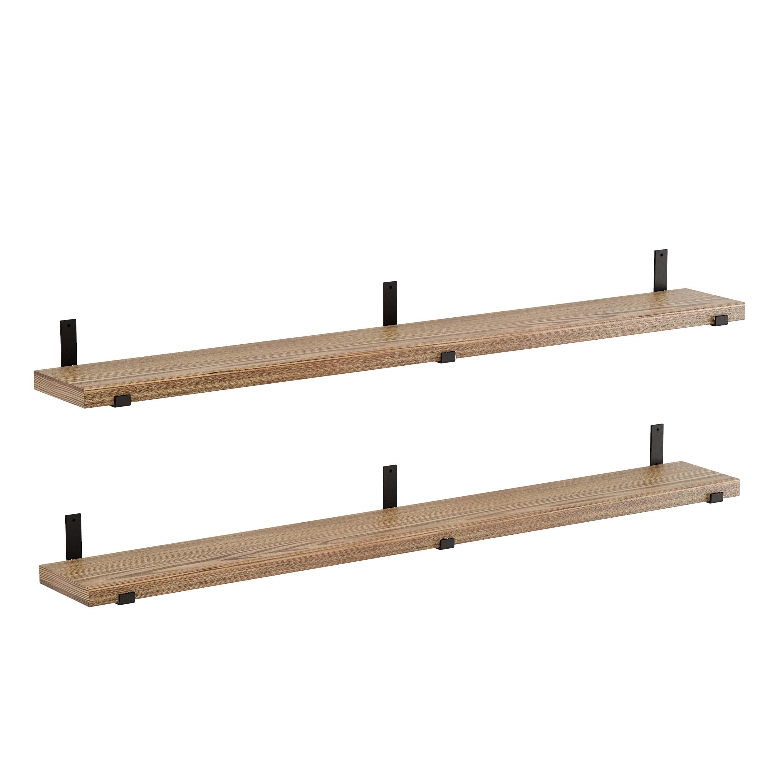 Amazon.com: Wallniture Forte 72" x 9.25" Shelves, Book Shelves for Wall ...
