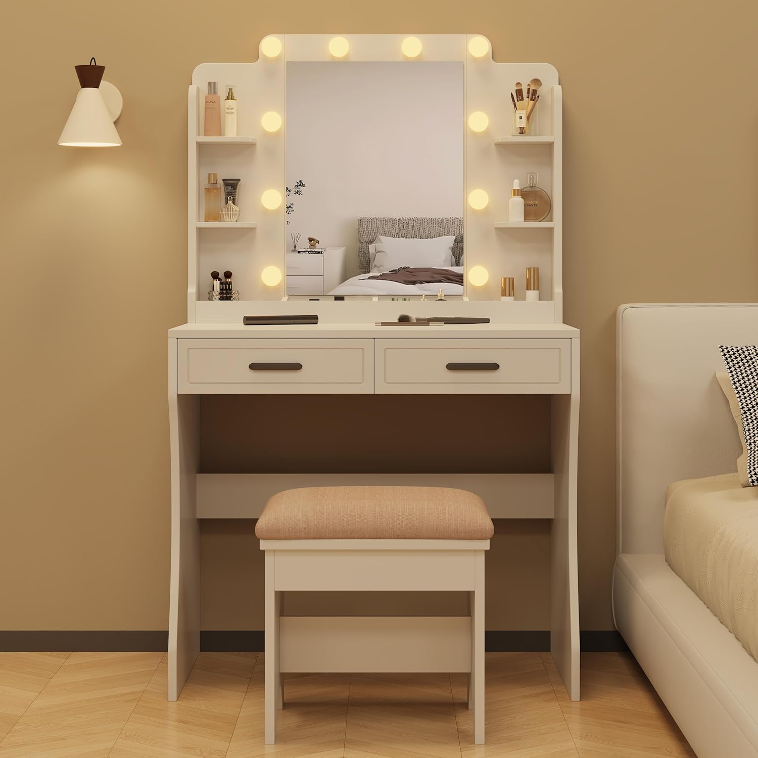 Amazon.com: Phonrida Vanity with Mirror with Lights Makeup Vanity with ...