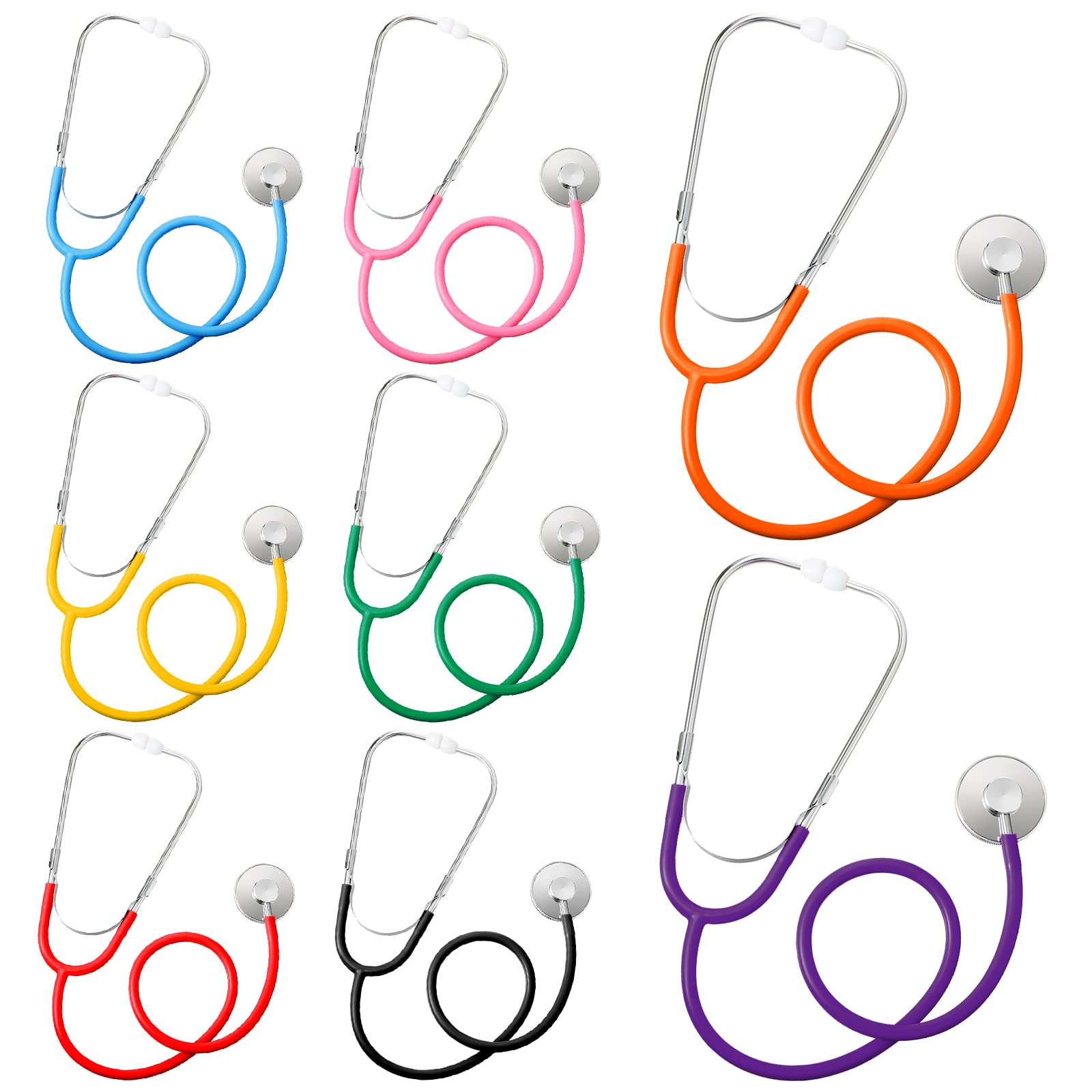 Amazon.com: 8 Pcs Kids Stethoscope Toy Nursing Real Working Stethoscope ...