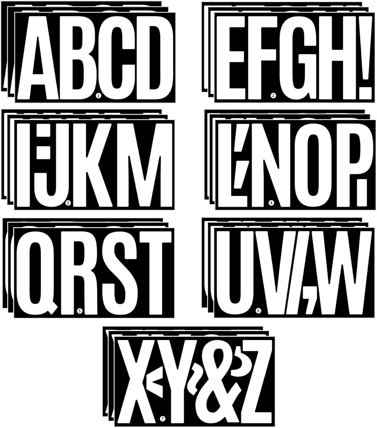 Large Letter Stickers, 21 Sheet 6 Inch Letter Stickers Vinyl Alphabet ...