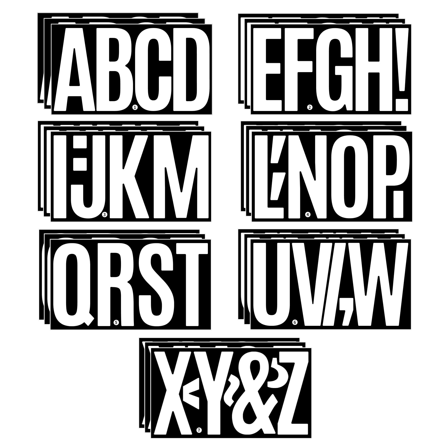 Amazon.com: 114 Alphabet Stickers 21 Sheets 6 Inch Waterproof Vinyl ...