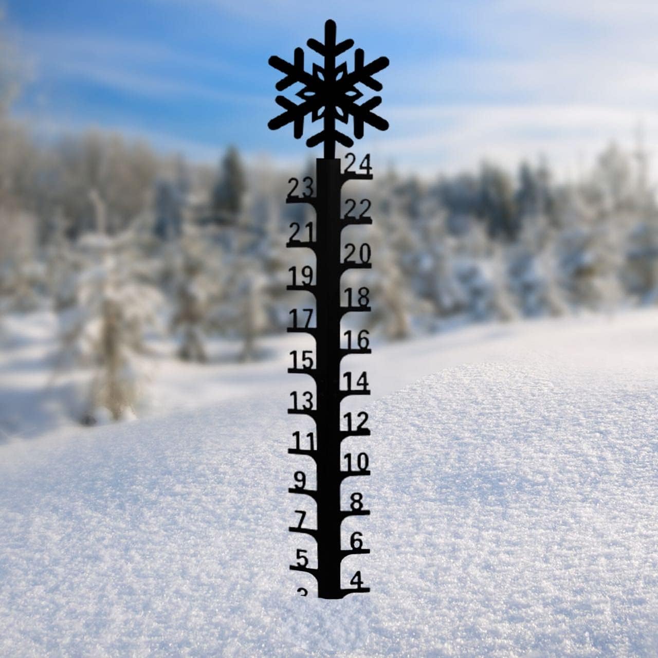 Amazon.com : Snow Gauge 24 inch - Iron Art Christmas Holiday Snowflake ...