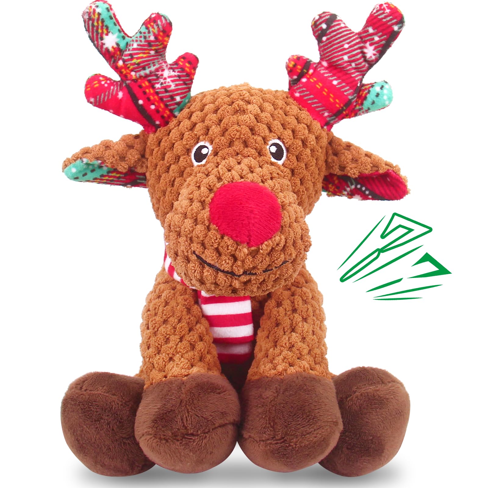 Pet Supplies : Christmas Dog Toys, Dog Squeaky Toys with Crinkle Paper ...