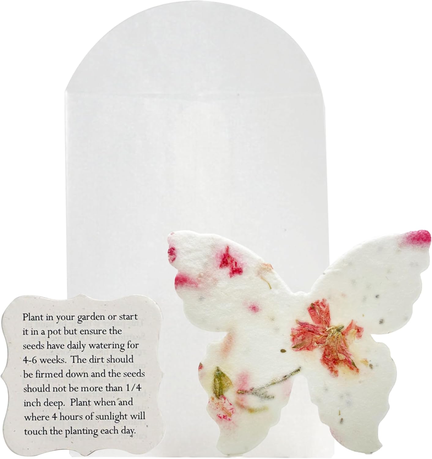 Amazon.com: Pink Butterfly Seed Paper Embedded with Wildflower Seed ...