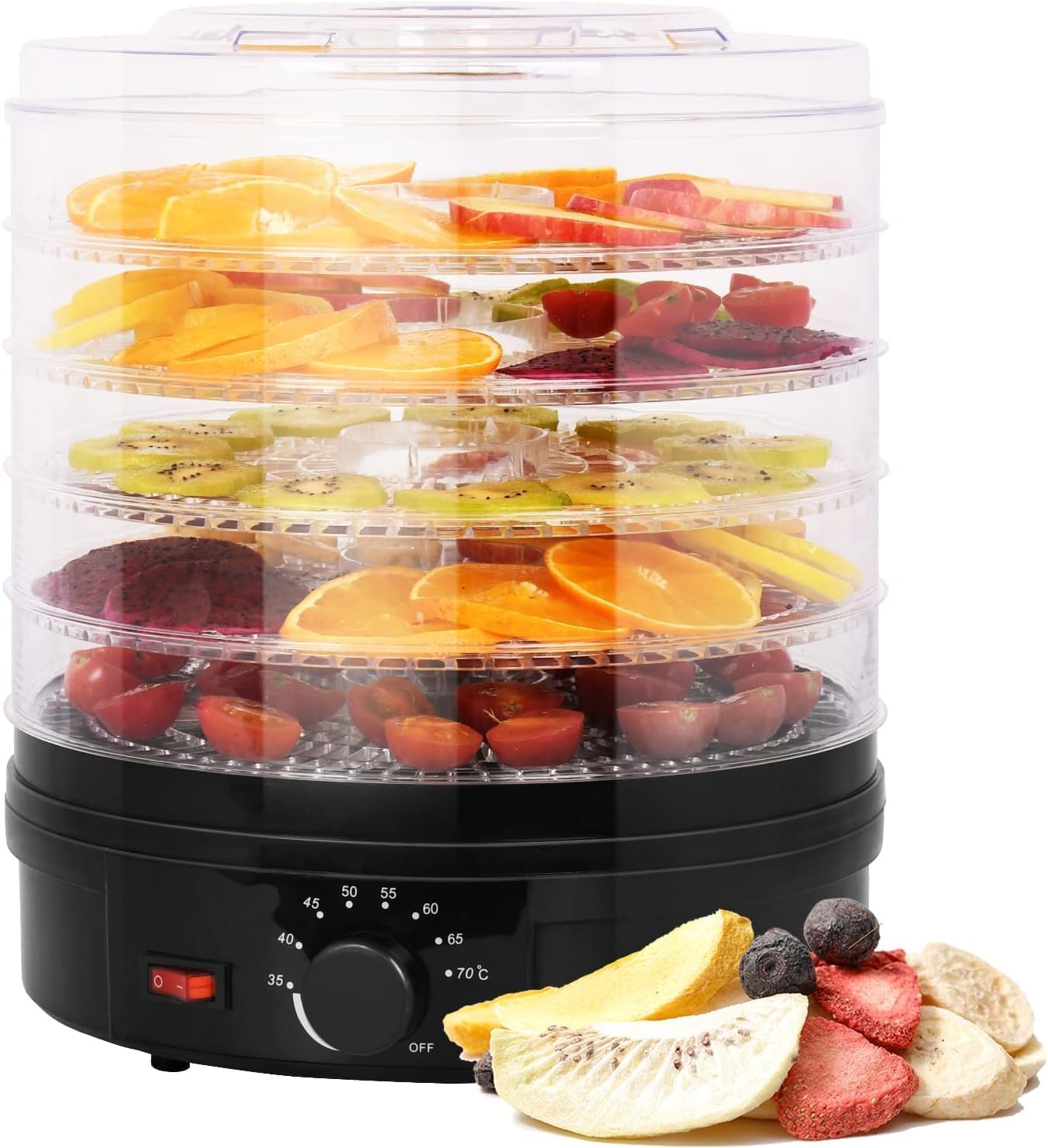 5 Layers Food Dehydrator Machine,Temperature Control & High-Heat ...