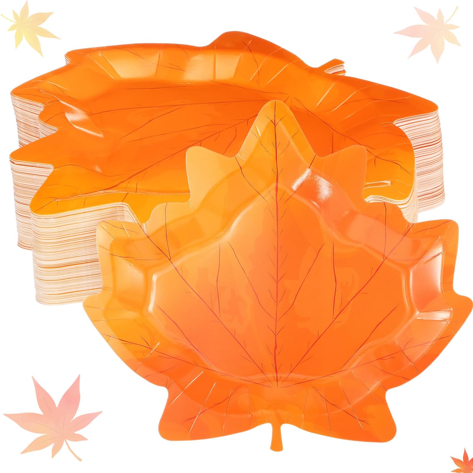 Amazon.com: Elyxio 48 Pcs Fall Party Plates Orange Gingham Paper Plates ...