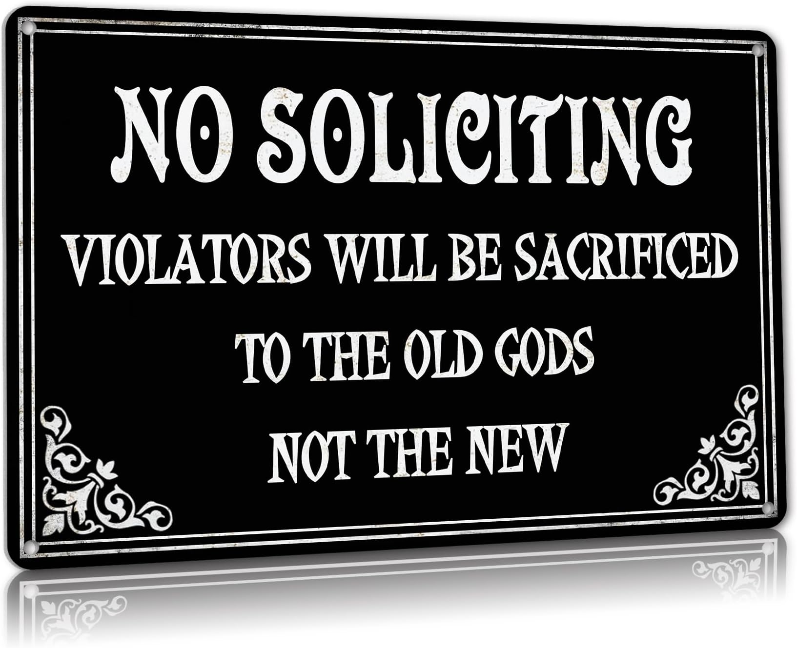 Amazon.com : Fprqlyze No Soliciting Violators Will be sacrificed to The ...