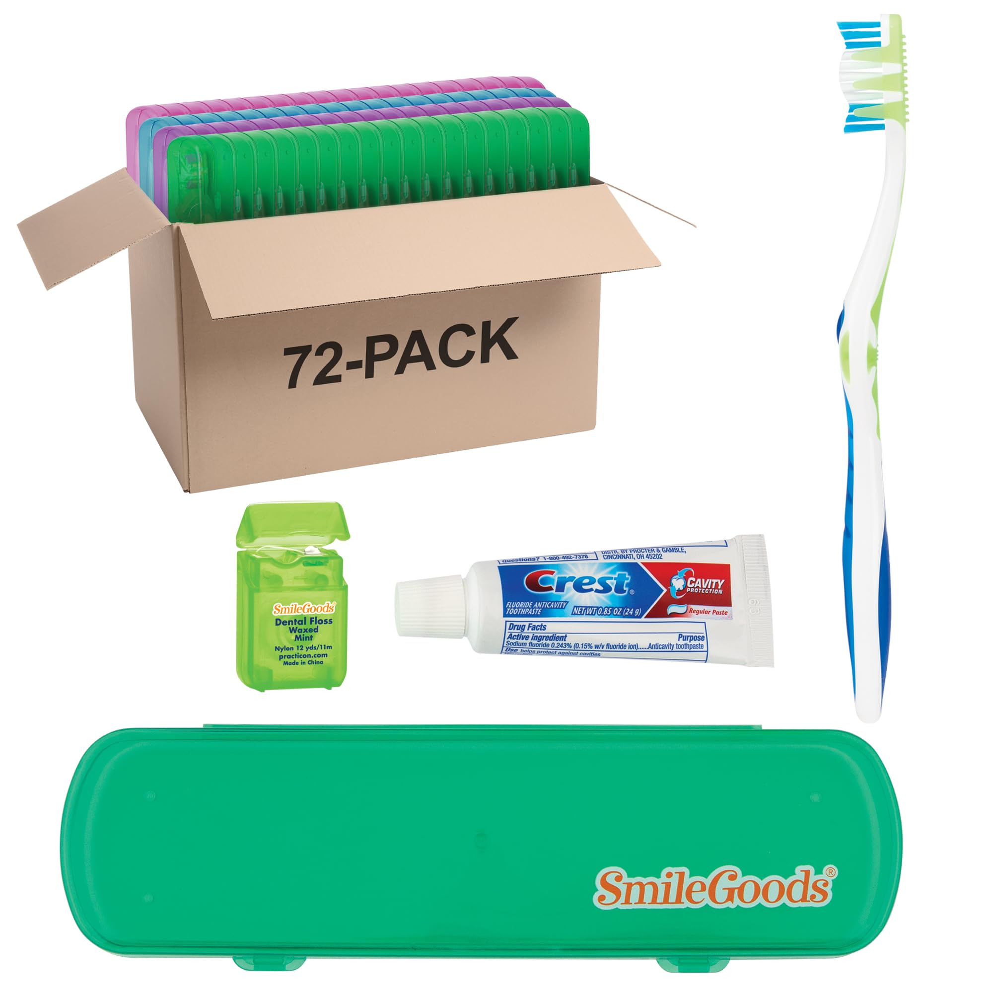 Amazon.com: SmileGoods Adult Dental Care Kit Travel Case with ...
