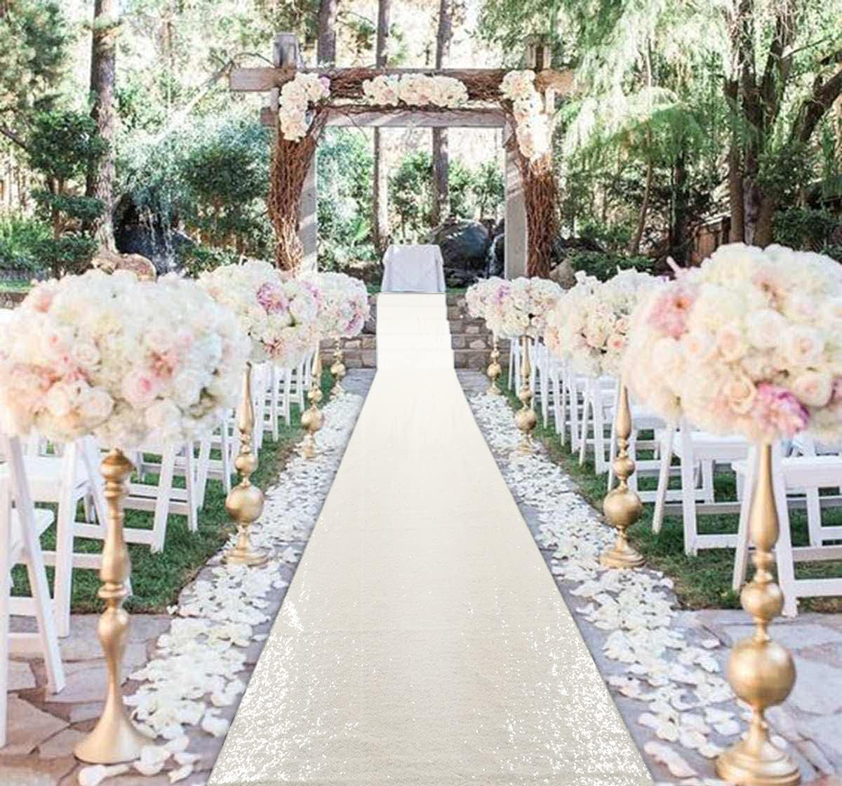 Amazon.com: Aisle Runners for Weddings 4ft x 20 ft Rose Gold Sequin ...